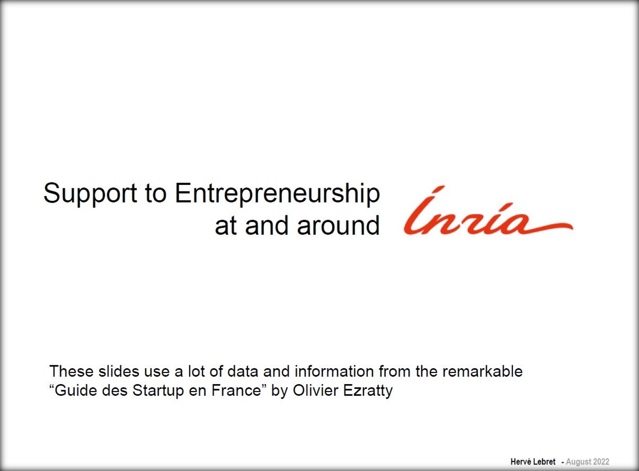 L’écosystème entrepreneurial autour d’Inria Startup Studio | Inria Startup Studio